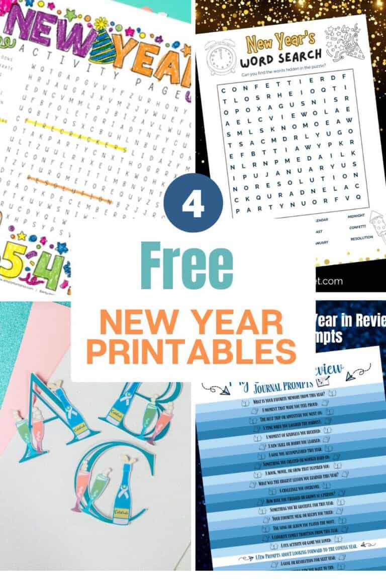 Happy New Year's Word Search Free Printable - The Benson Street