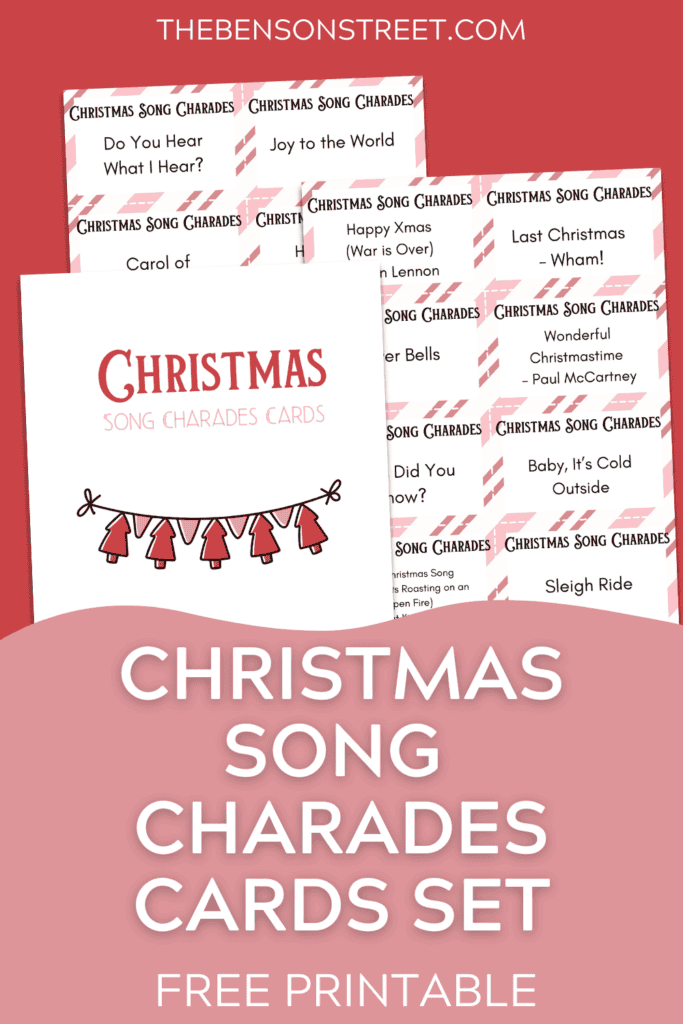 Free Christmas Song Charades Printable Cards: Holiday Game
