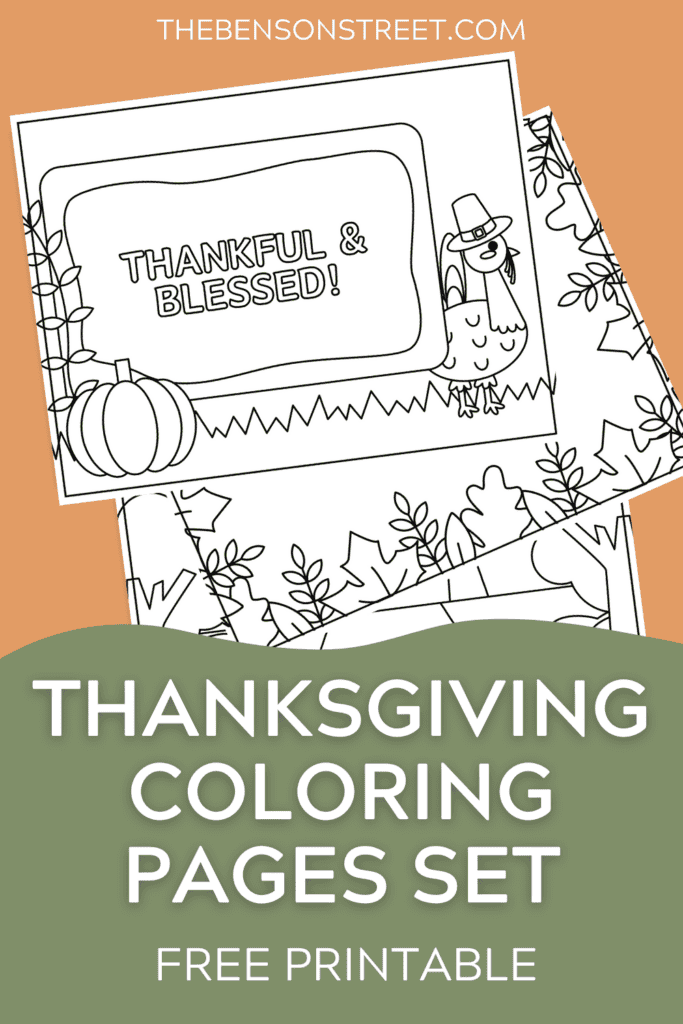 Free Printable Thanksgiving Coloring Pages Set