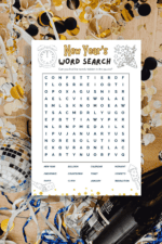 Happy New Year's Word Search Free Printable - The Benson Street