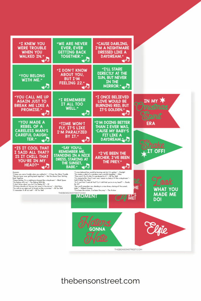 Elf on the Shelf Taylor Swift Eras Tour Props: Free Printable Fun for ...