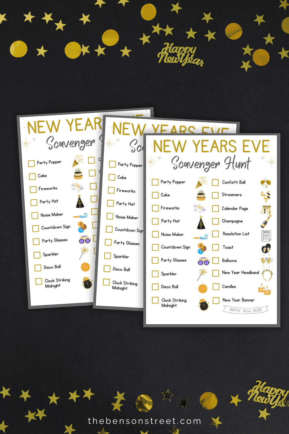 Free Printable New Year's Eve Scavenger Hunt for Kids - The Benson Street