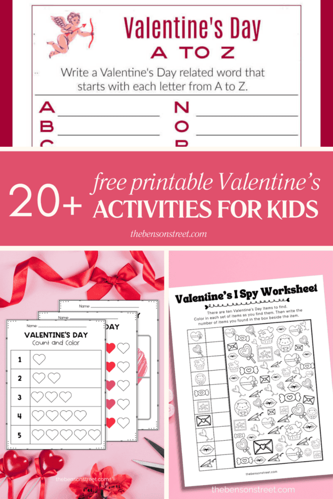 Free Printable Valentines Day Activities and Worksheets