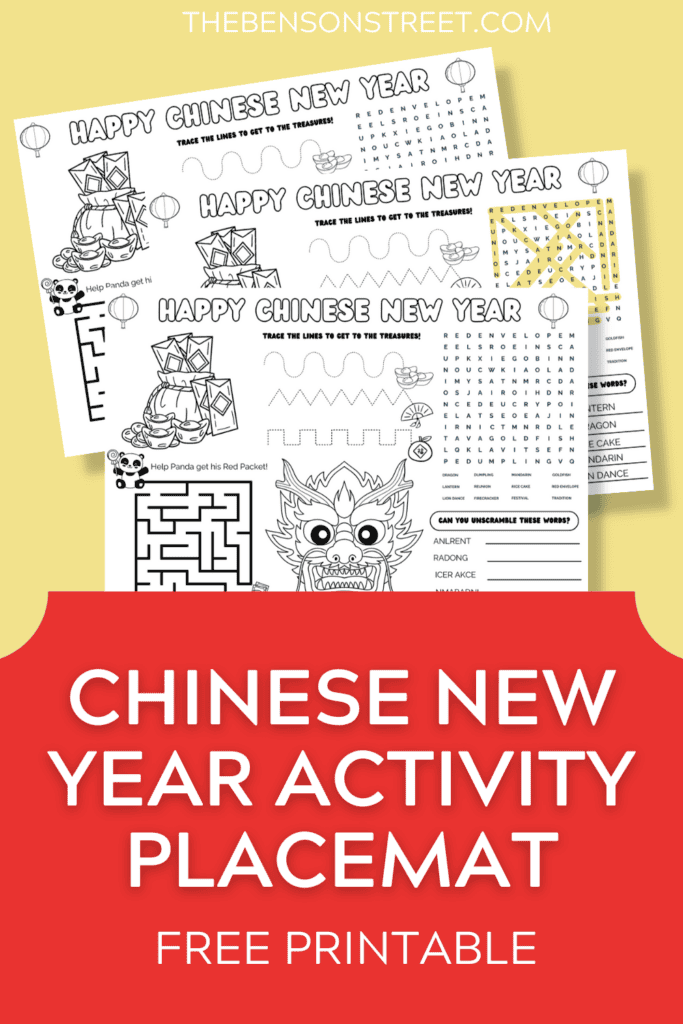 Free Printable Chinese New Year Activity Placemats - The Benson Street