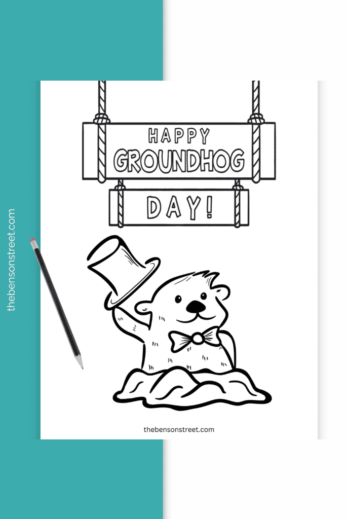 Free Printable Groundhog Day Coloring Pages for Kids - The Benson Street