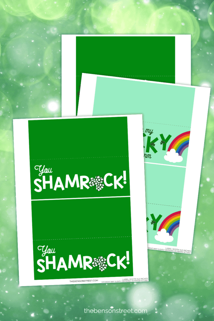 Free Printable St. Patrick's Day Treat Bag Toppers: Four Designs