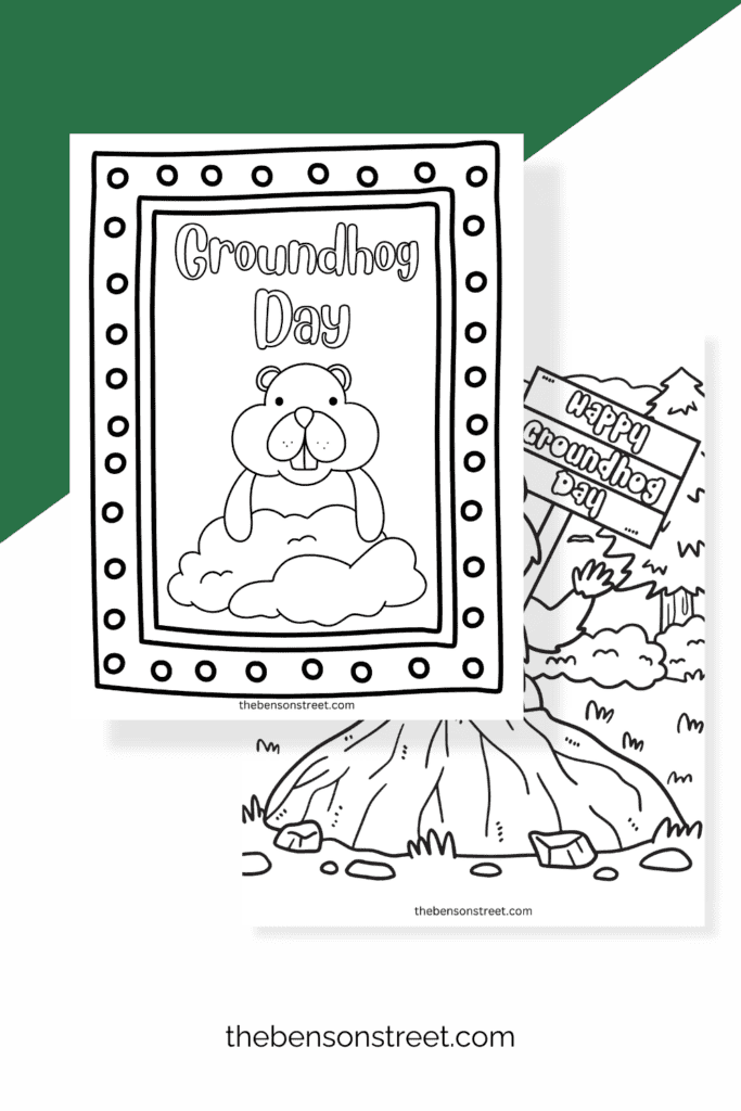 Free Printable Groundhog Day Coloring Pages for Kids - The Benson Street