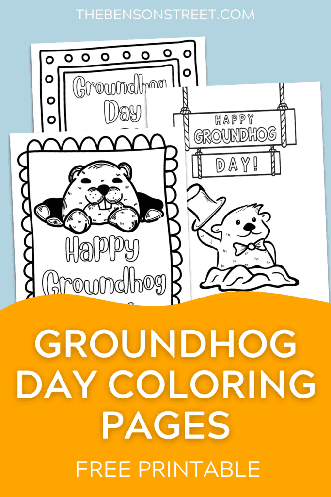 Free Printable Groundhog Day Coloring Pages for Kids - The Benson Street