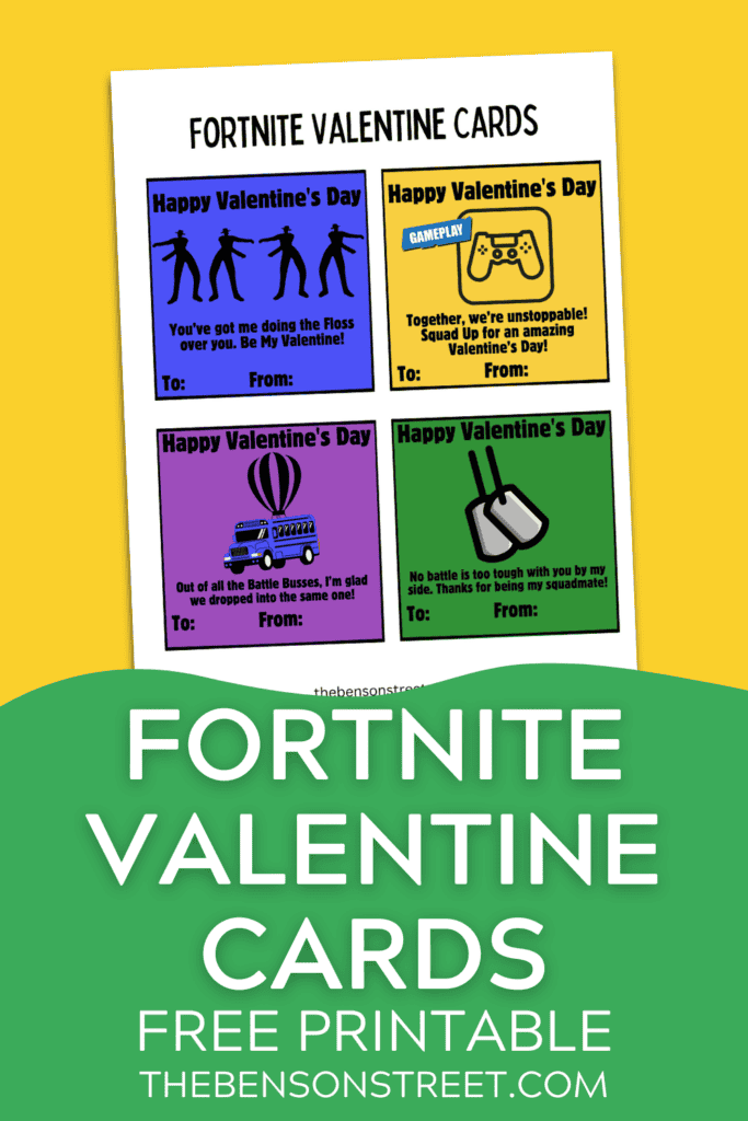 Free Printable Fortnite Valentines Day Cards: Epic Valentine