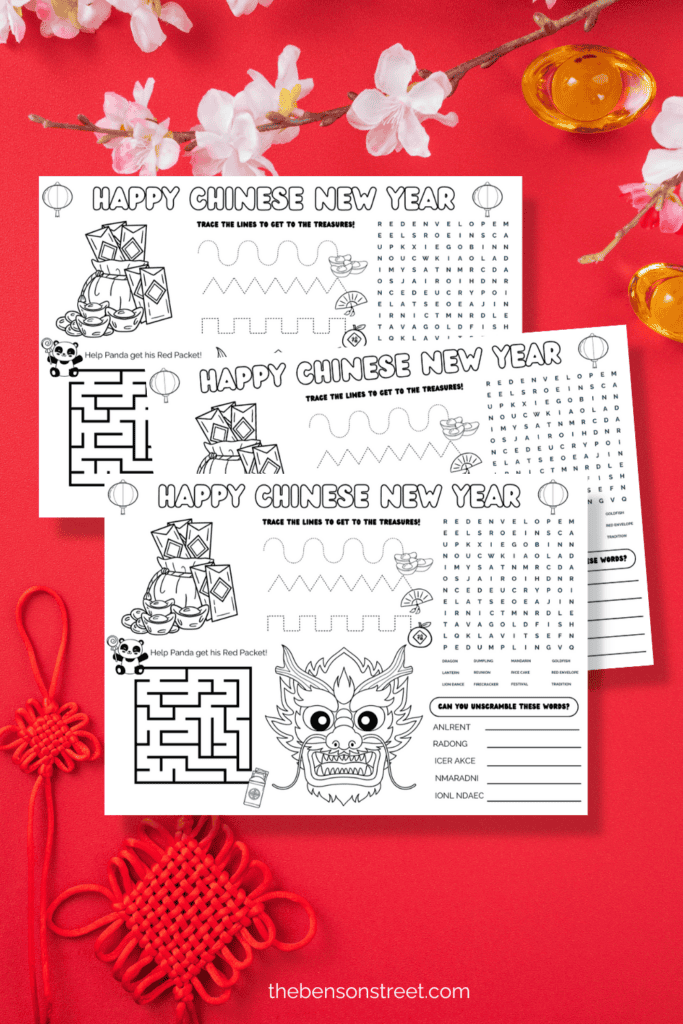 Free Printable Chinese New Year Activity Placemats - The Benson Street