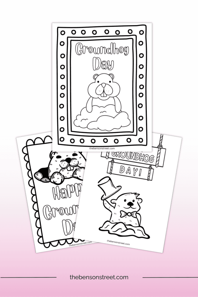 Free Printable Groundhog Day Coloring Pages for Kids - The Benson Street