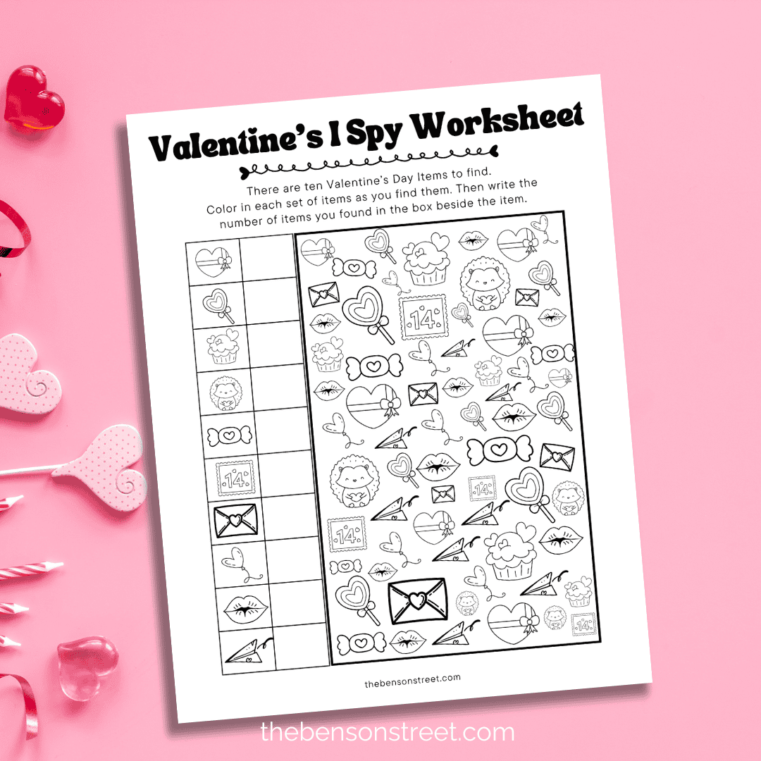 FREE Valentine's I Spy Printable Activity for Kids