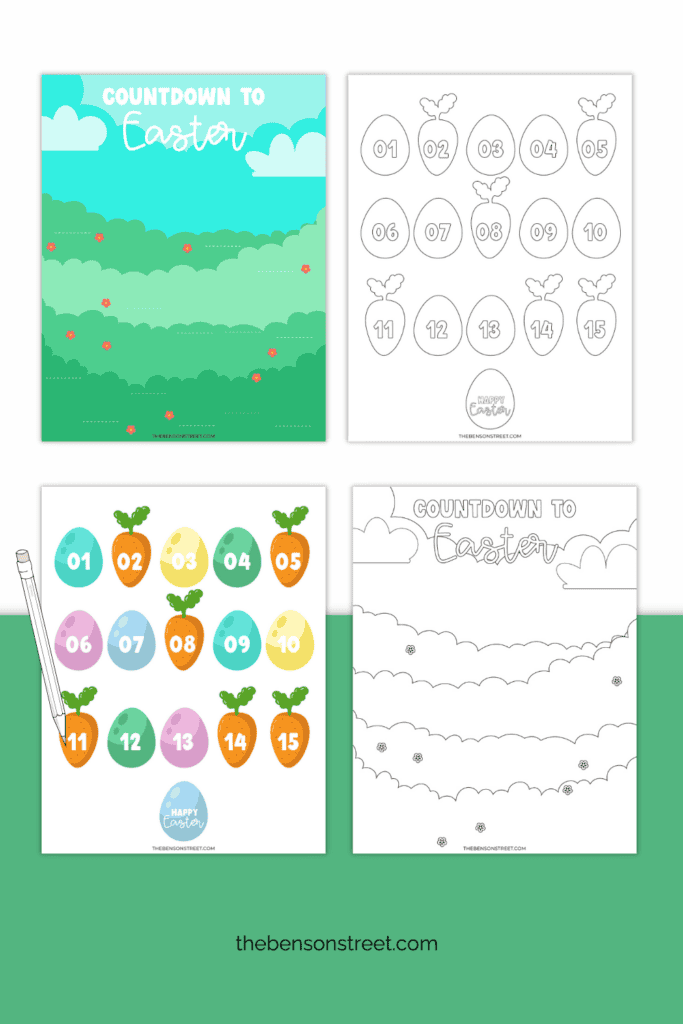 Free Printable Easter Countdown: Easter Advent Calendar - The Benson Street