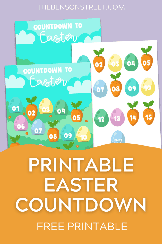 Free Printable Easter Countdown: Easter Advent Calendar - The Benson Street