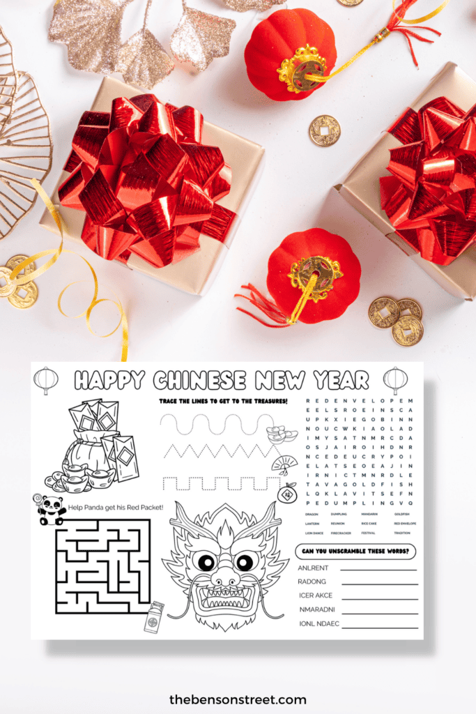 Free Printable Chinese New Year Activity Placemats - The Benson Street