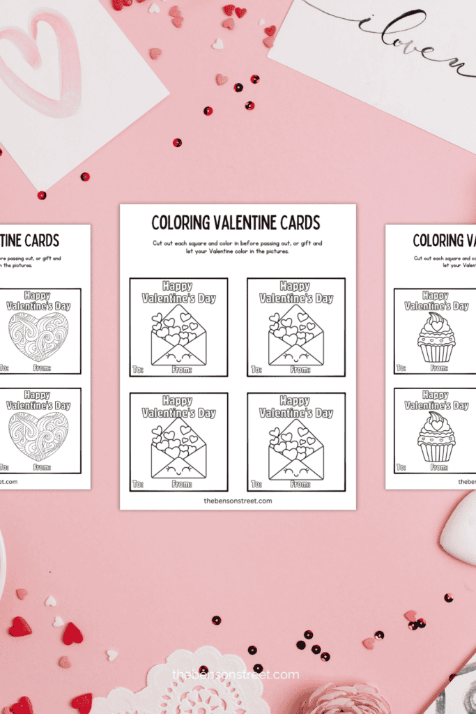 Cute & Free Printable Valentine's Day Cards to Color & Gift