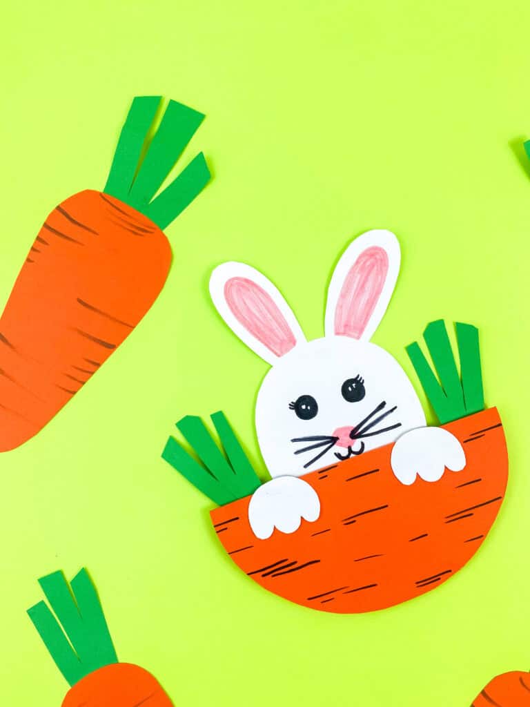 Paper Rocking Easter Bunny Craft: Easter Activity for Kids