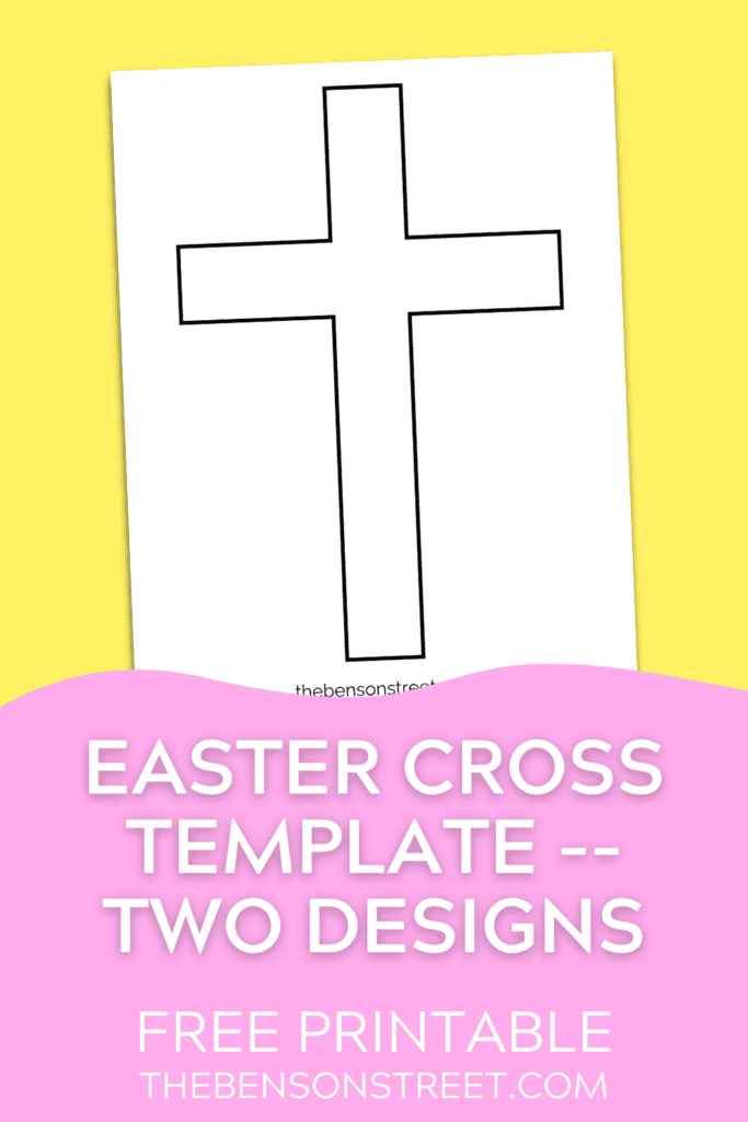 FREE Easter Cross Template Printable for Crafts & Coloring