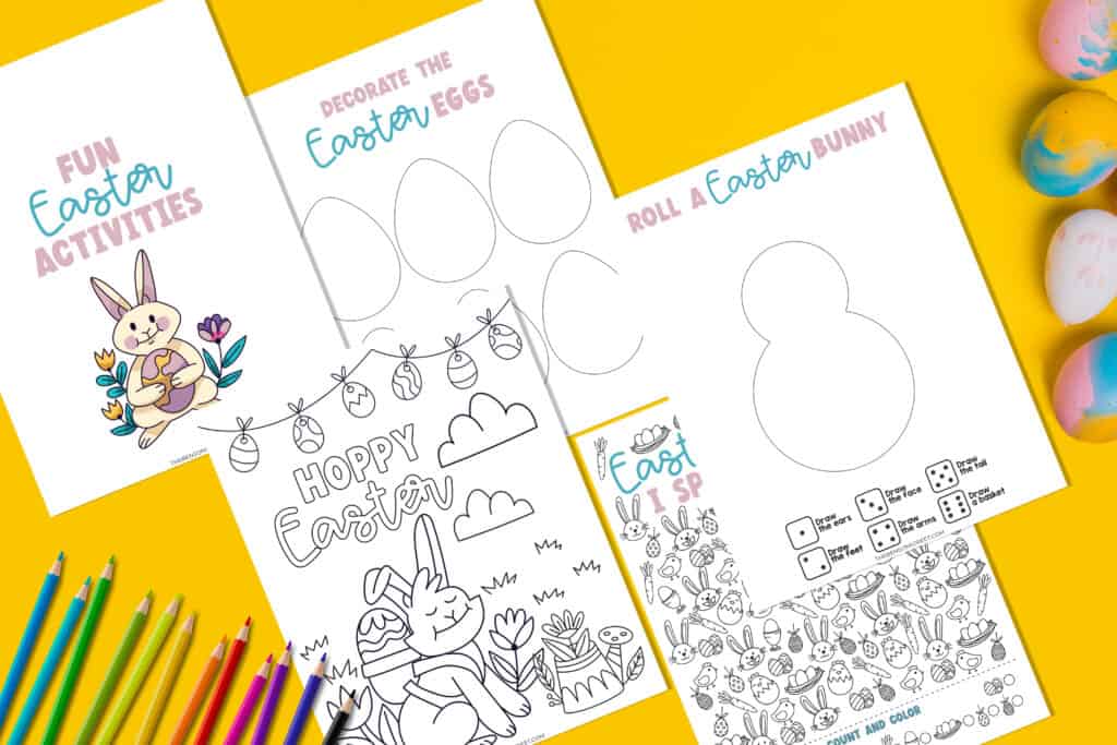 FREE Easter Activity Pages Printable for Kids Printable Pack