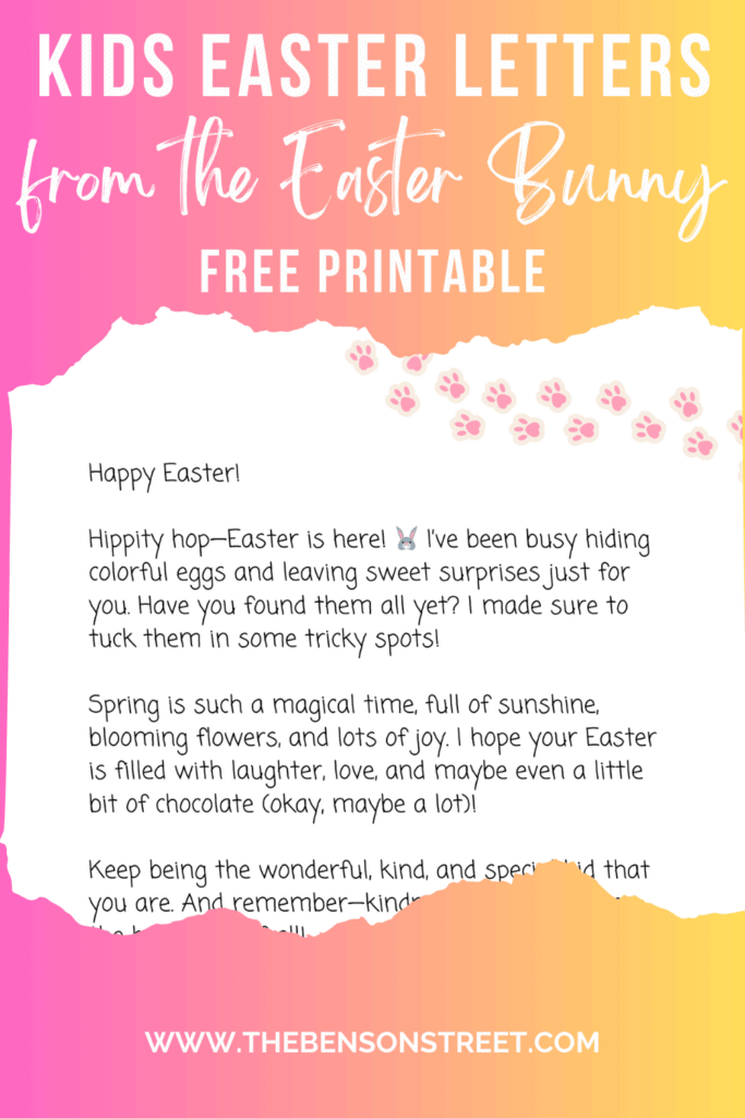 Easter Bunny Letter Free Printable: 3 Fun Letters for Easter