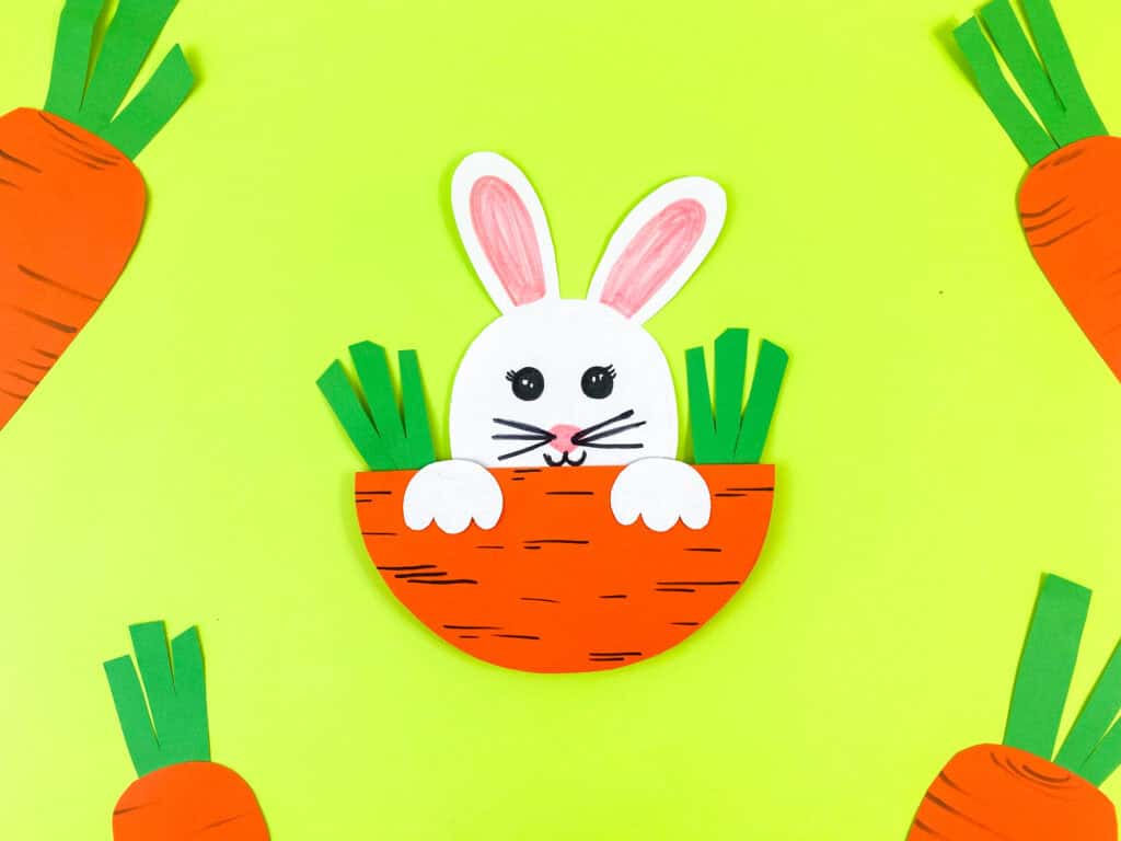 Paper Rocking Easter Bunny Craft: Easter Activity for Kids