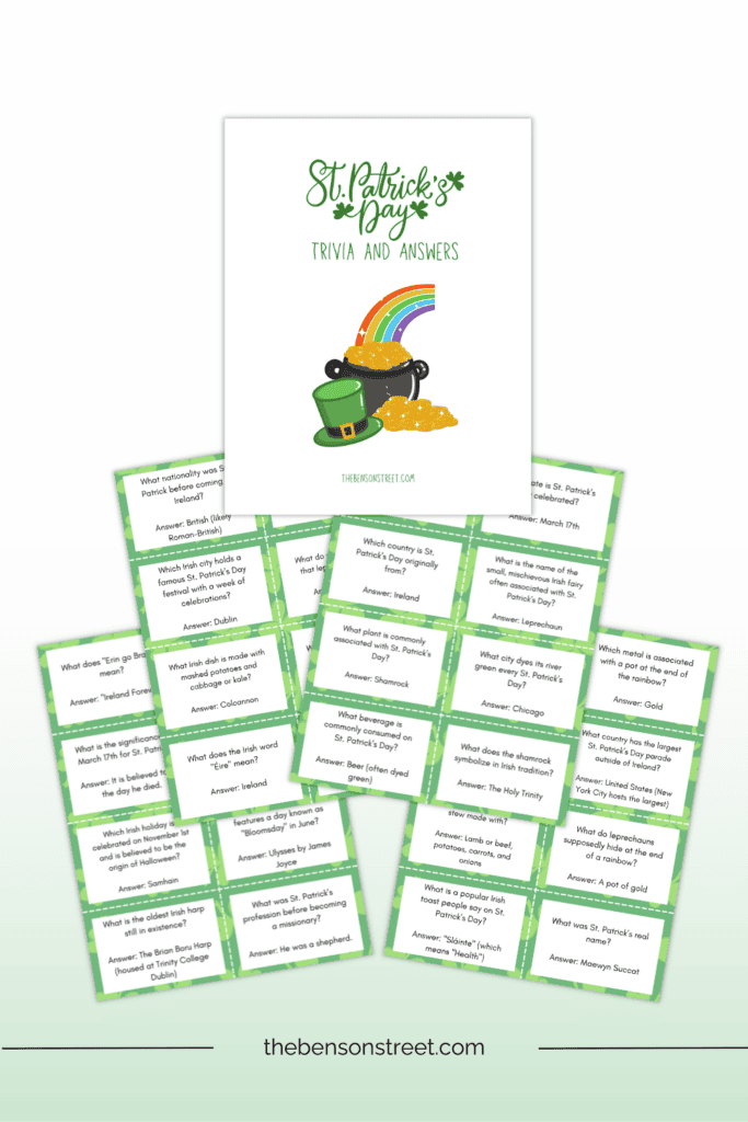 Free St. Patrick’s Day Trivia Questions and Answers Printable