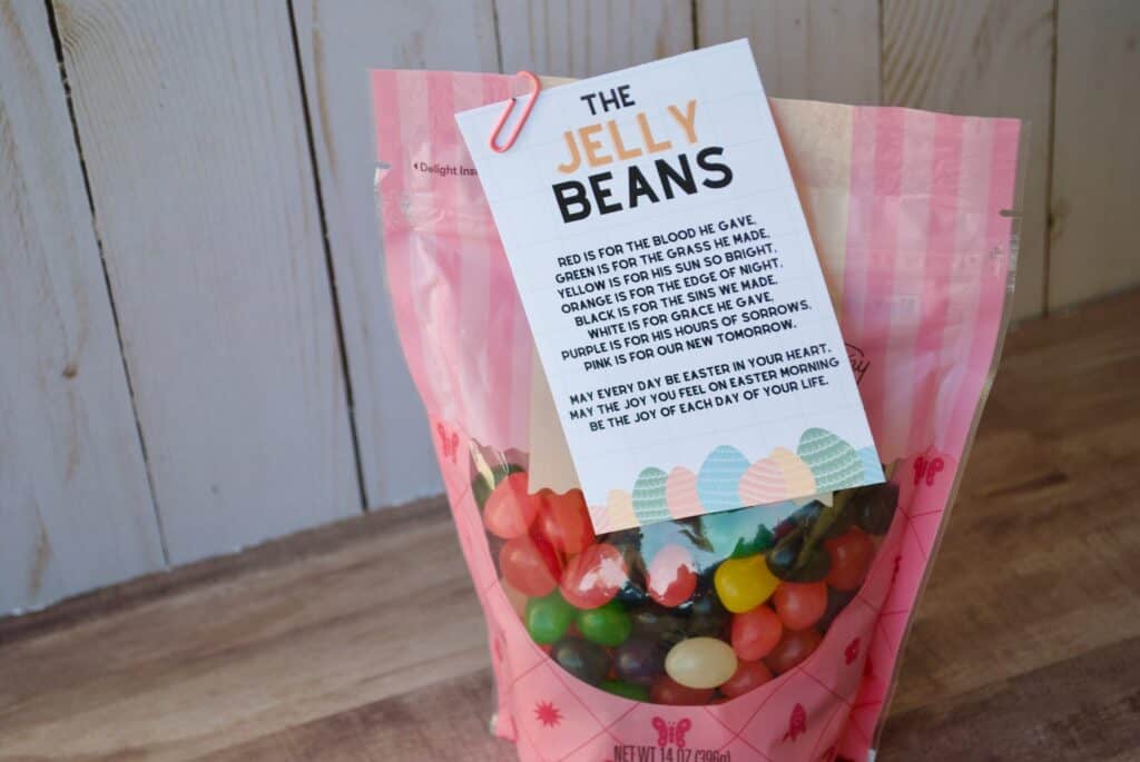 Free Printable Jelly Bean Prayer Poem for Easter Candy