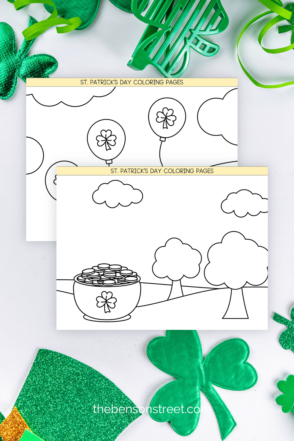 Free Printable St. Patrick’s Day Coloring Pages: 9 Sheets - The Benson ...