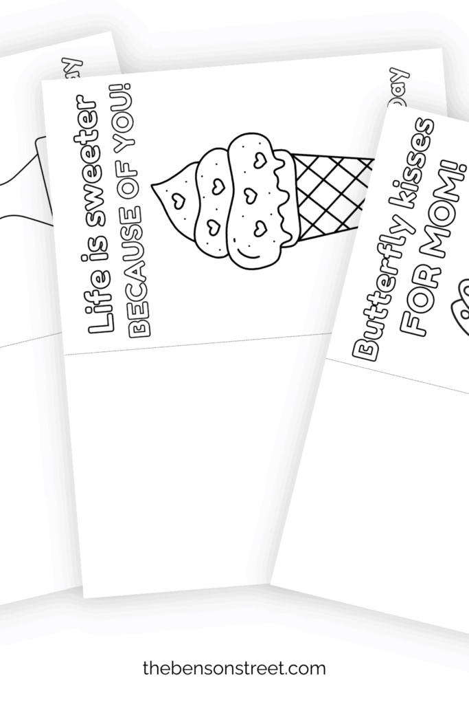 Free Printable Mother's Day Cards to Color for Kids