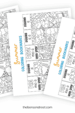Free Printable Summer Bookmarks to Color: 5 Designs - The Benson Street