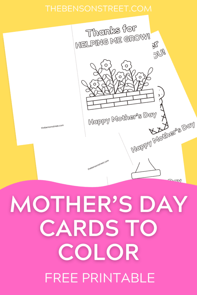 Free Printable Mother's Day Cards to Color for Kids