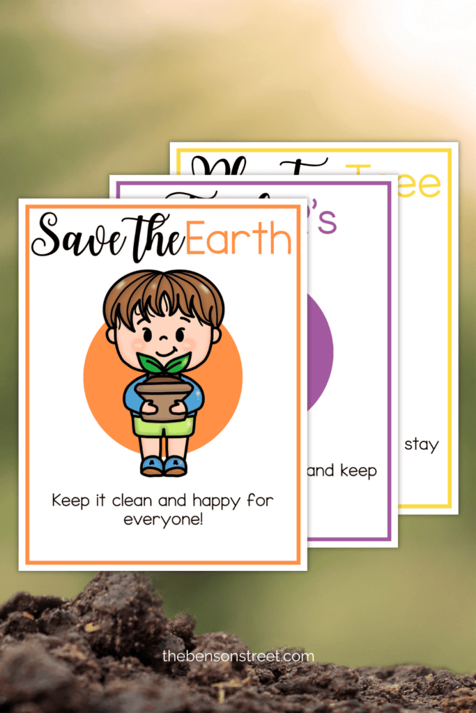 Free Printable Earth Day Posters for Home or Classroom - The Benson Street