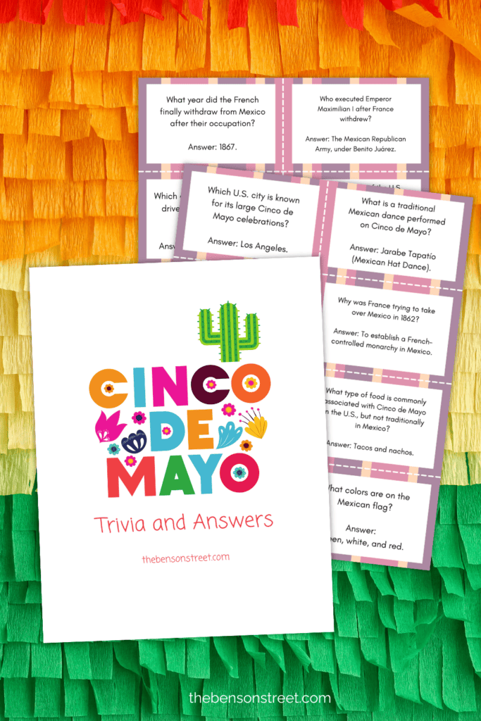 Free Cinco de Mayo Trivia Printable Cards for a Fun Game - The Benson ...
