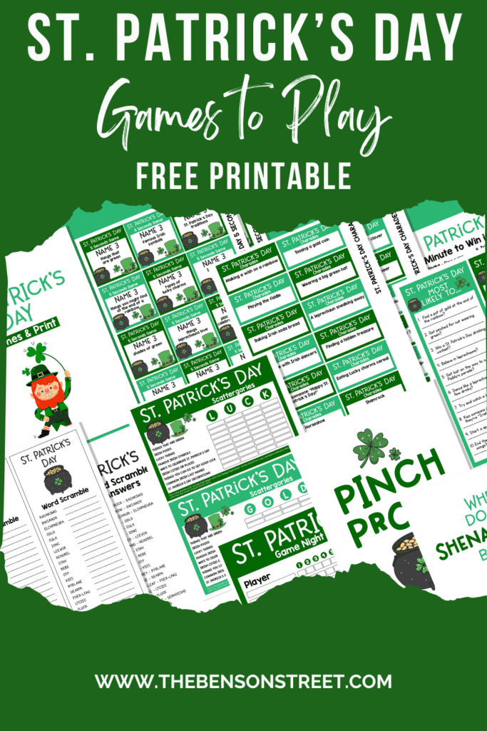 FREE St. Patrick's Day Games Printable: Best Party Bundle