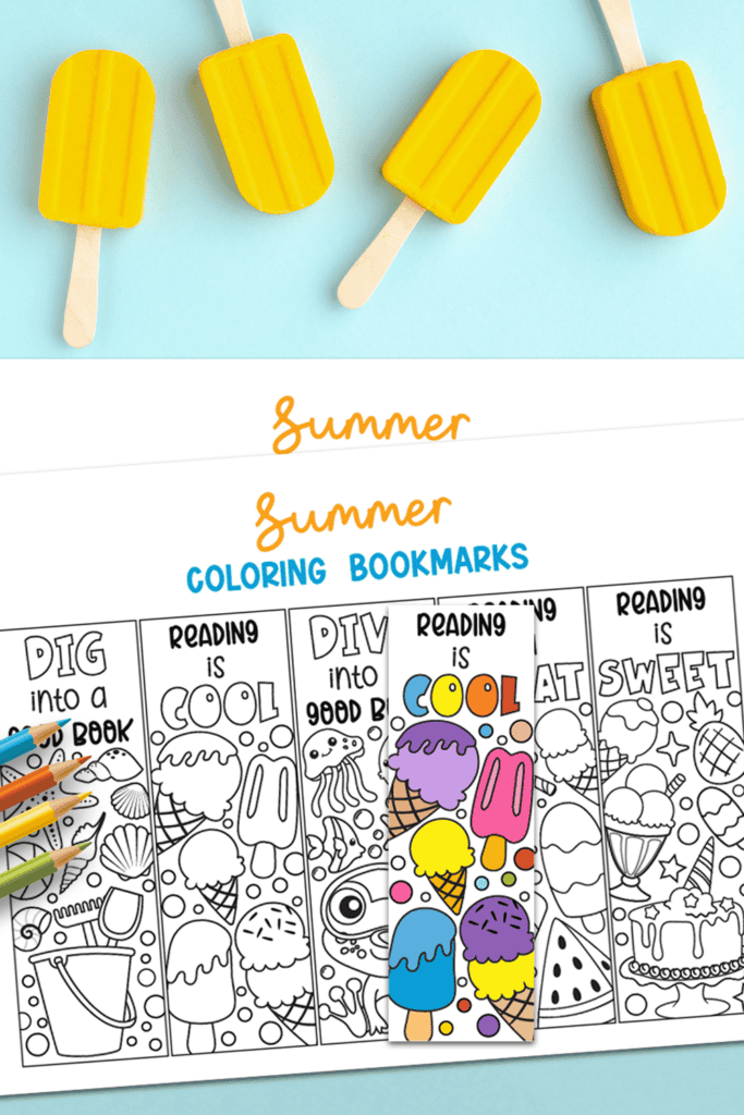Free Printable Summer Bookmarks to Color: 5 Designs - The Benson Street