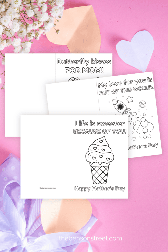 Free Printable Mother's Day Cards to Color for Kids