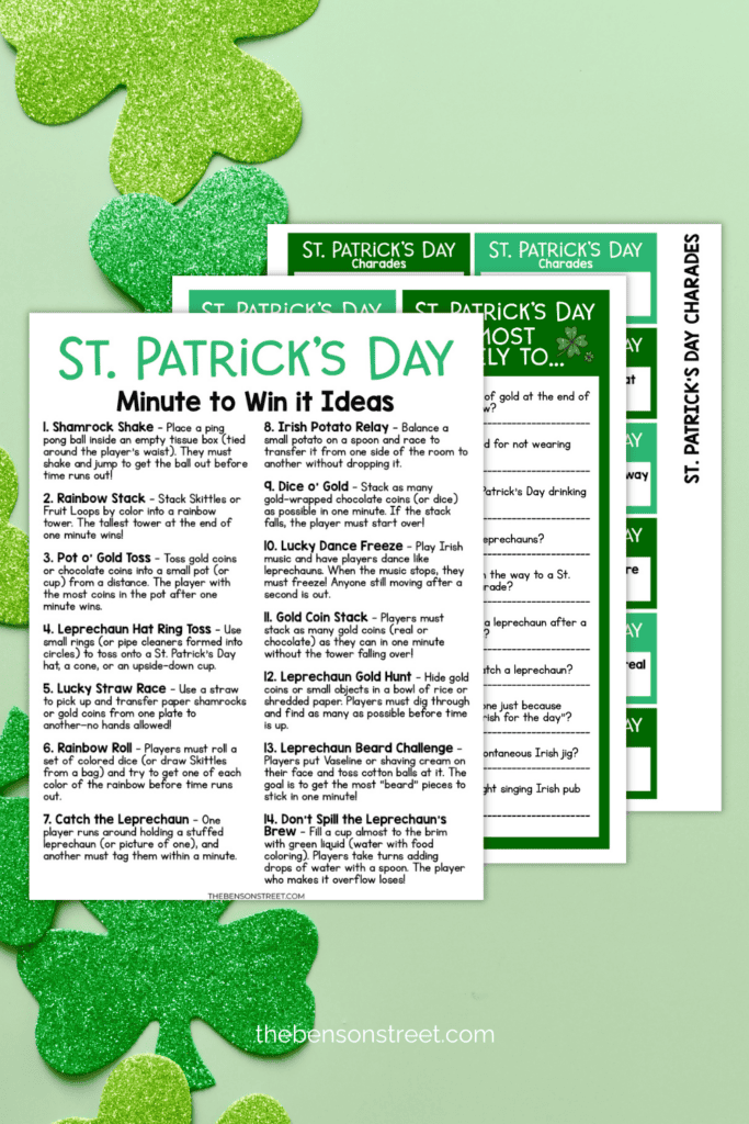 FREE St. Patrick's Day Games Printable: Best Party Bundle