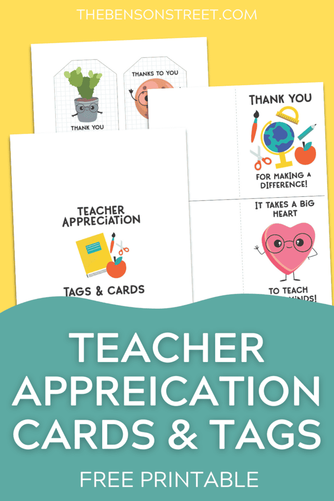 Free Printable Thank You Cards for Teachers: 8 Card Designs