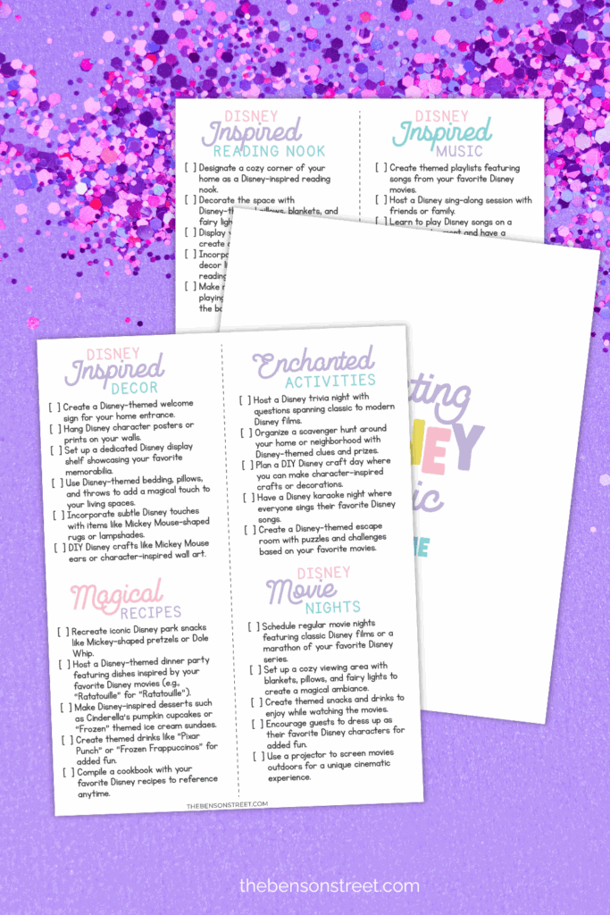 Disney Printable Activities At Home: 8 Lists to Recreate Magic - The ...