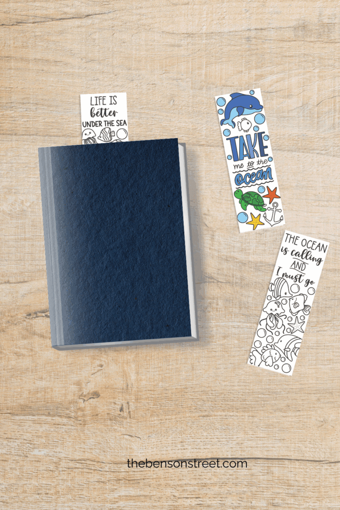 Free Printable Ocean Coloring Bookmarks: 5 Designs - The Benson Street