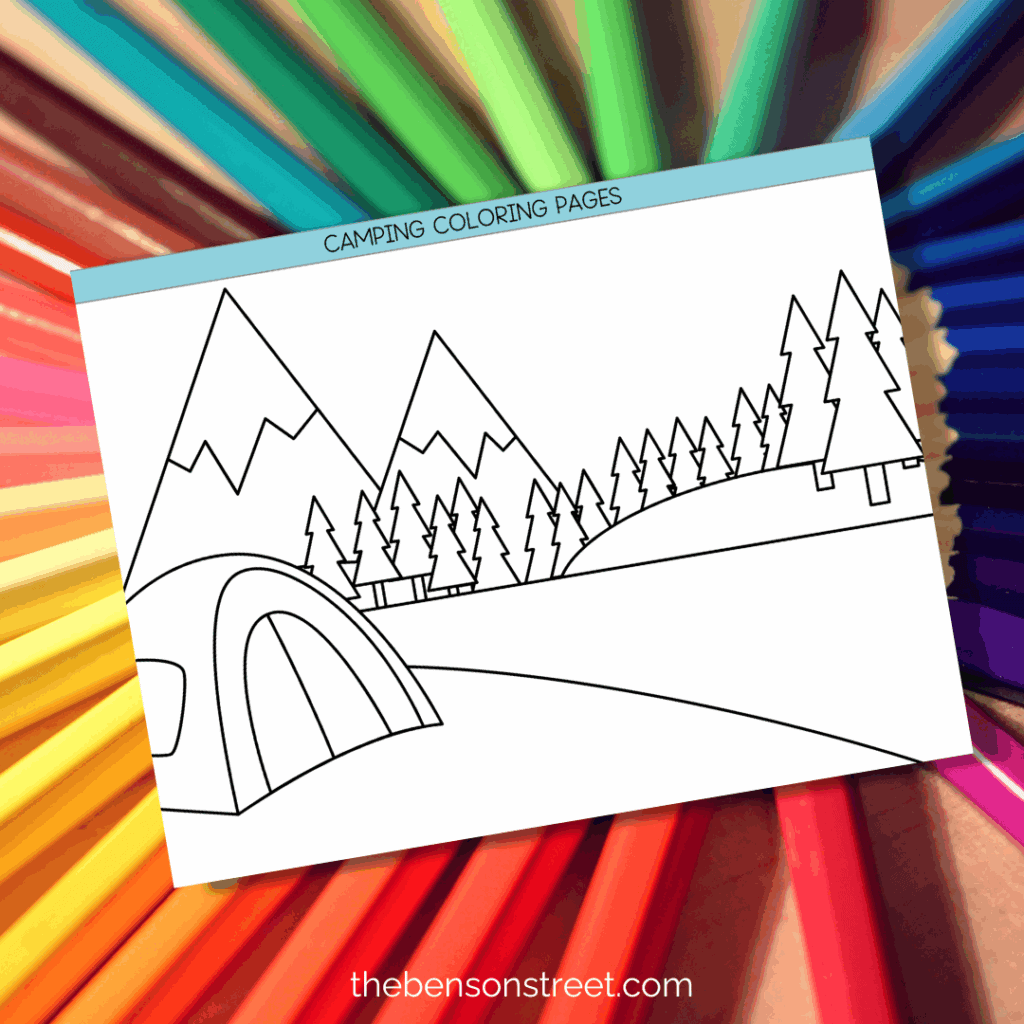Free Camping Coloring Pages Printables for Kids - The Benson Street