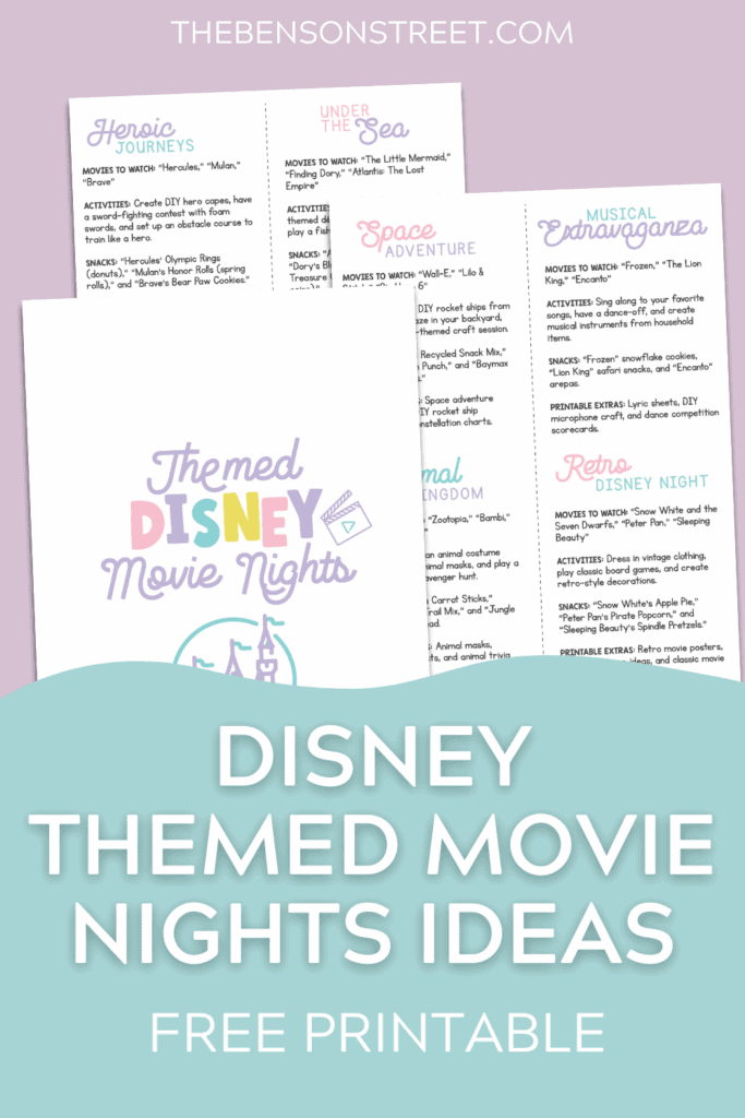Free Printable Themed Disney Movie Night Ideas: Magical Family Nights