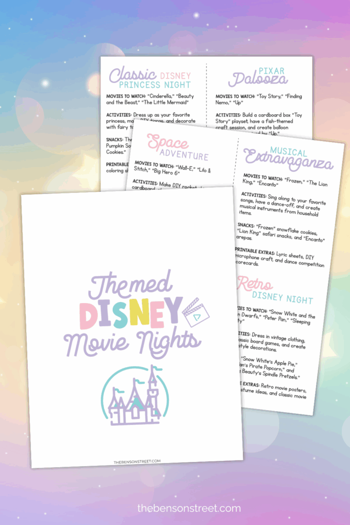 Free Printable Themed Disney Movie Night Ideas: Magical Family Nights