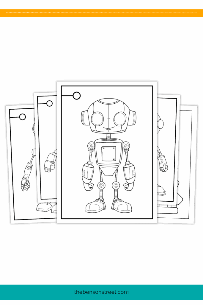 Free Printable Robot Coloring Pages for Kids: 6 Cute Designs - The ...