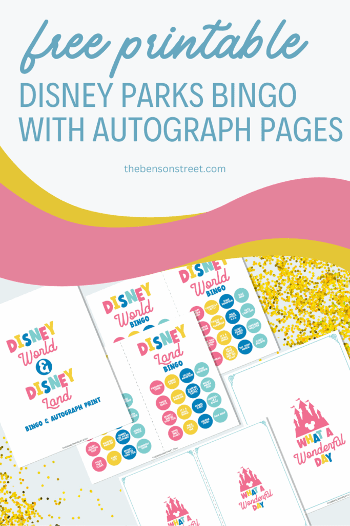 Free Printable Disneyland Bingo with Autograph Sheets