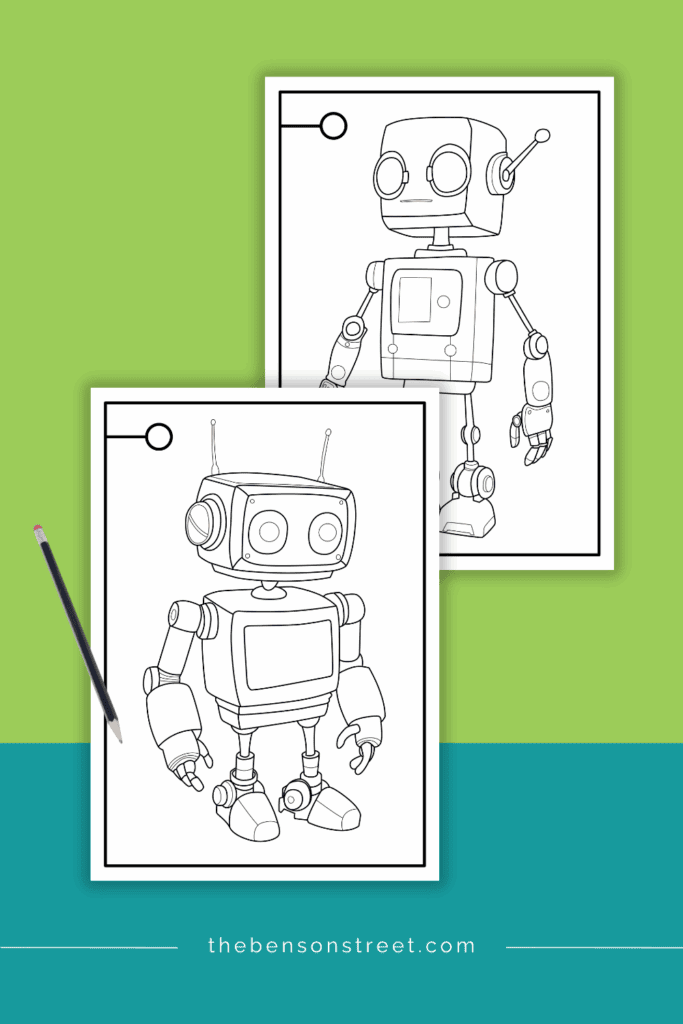 Free Printable Robot Coloring Pages for Kids: 6 Cute Designs - The ...