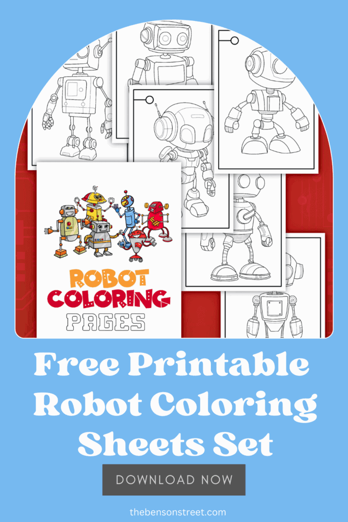 Free Printable Robot Coloring Pages for Kids: 6 Cute Designs - The ...