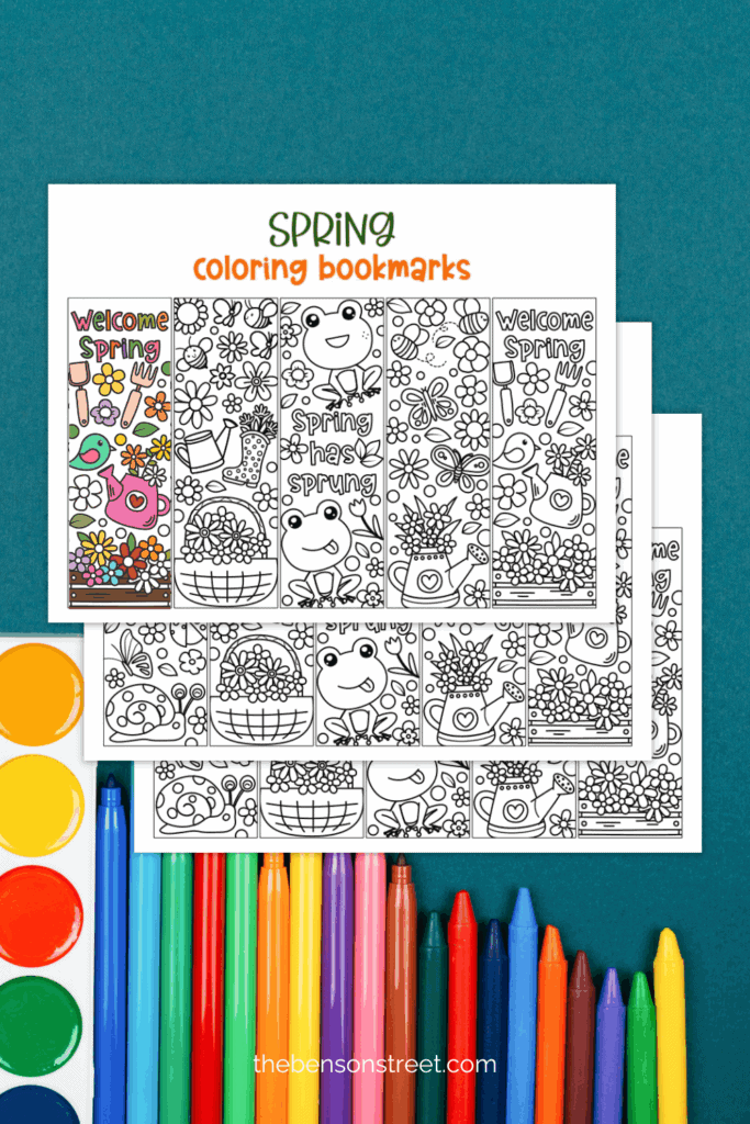 Free Printable Spring Coloring Bookmarks for Kids and Adults - The ...