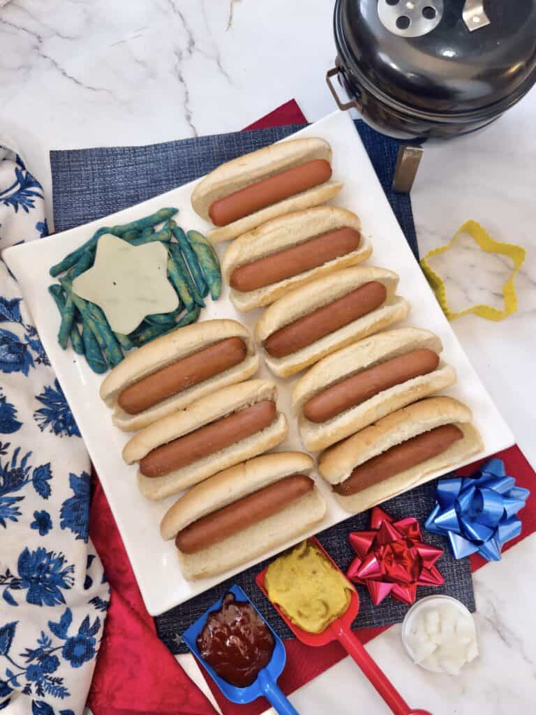 How to Make a Patriotic Hot Dog Charcuterie Board