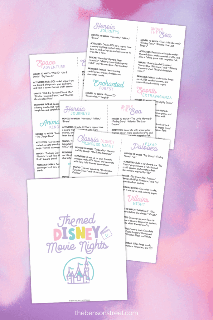 Free Printable Themed Disney Movie Night Ideas: Magical Family Nights